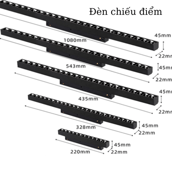 Kích Thước Đèn Ray Âm Trần Thông Dụng Nhất - An Nguyên Lighting